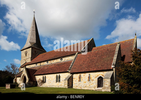 View of Old Heathfield Church, East Sussex, in the snow Stock Photo - Alamy