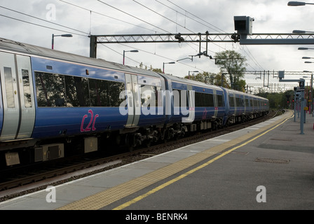 A C2C train in a station in Essex. Photo by Gordon Scammell Stock Photo ...