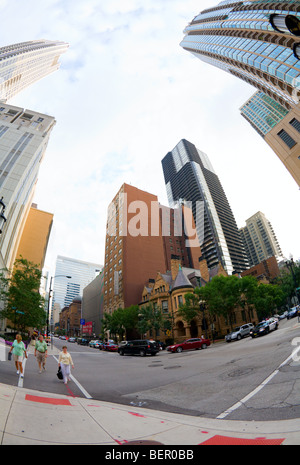 Chicago Illinois intersection Stock Photo - Alamy