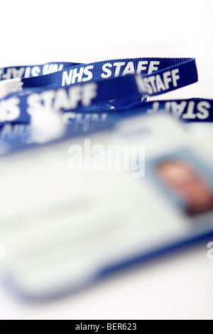 National health service (NHS). Badge with text, stethoscope and ...