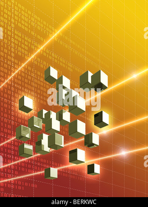 Binary codes and blocks Stock Photo - Alamy