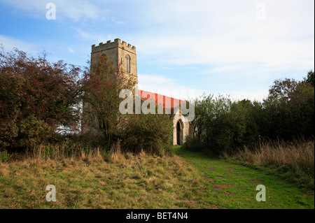 The south porch and tower of the disused Church of Saint Peter at ...