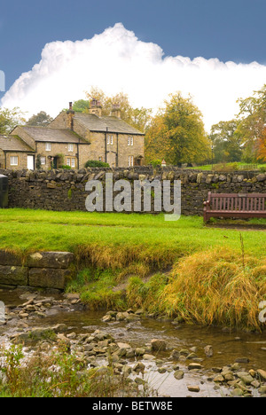 A Dry Stone wall in Downham in the Ribble Valley in Lancashire England ...