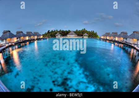 Sunset on Maldive Island Ellaidhoo, Maldives, North Ari Atoll Stock ...