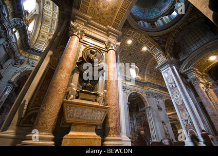 Interior view, nave, St. Peter's Church, 1760-66, Rococo style Stock ...