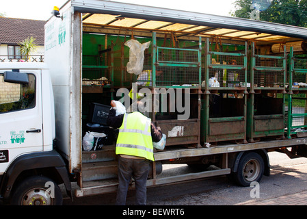 Kerbside recycling in mid Devon Stock Photo - Alamy