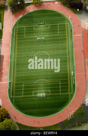 Aerial of sports playing field oval Arno Bay Eyre Peninsula South ...