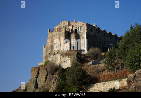 Monastery on top of a cliff in Meteora, Greece Stock Photo - Alamy