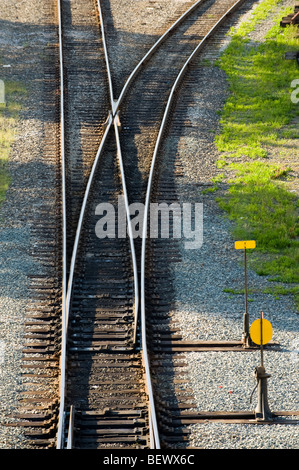 Railway Train two ways track on the ground with High Sky Train for ...