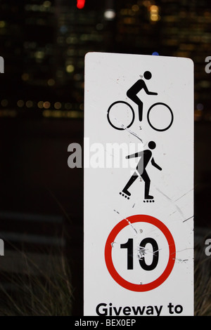 Street Safety Sign - 10km per hour Limit Stock Photo - Alamy