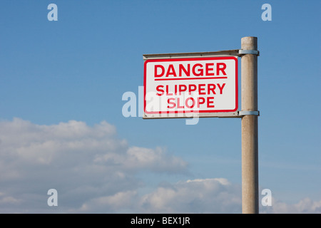 Danger slippery slope sign Stock Photo: 52768389 - Alamy