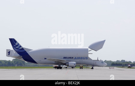 An Airbus A300-600ST "Beluga ST" (F-GSTB), a large Airbus transport ...