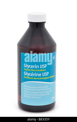 Bottle of Glycerin USP - Topical Skin Emollient Stock Photo - Alamy