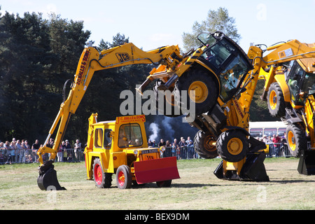 J C Balls, JCB Display Team at the Cromford Steam Rally, Derbyshire ...