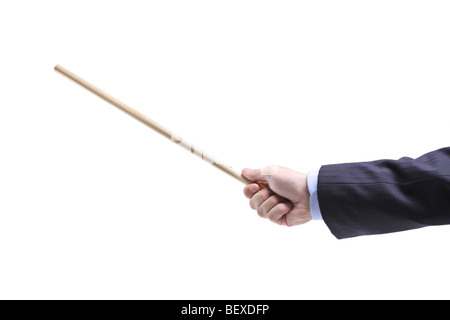 Hand with Stick Pointer Stock Photo - Alamy