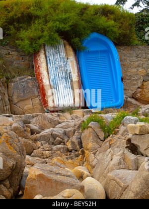 rocks blue sea, boats on the water travel and leisure Stock Photo - Alamy