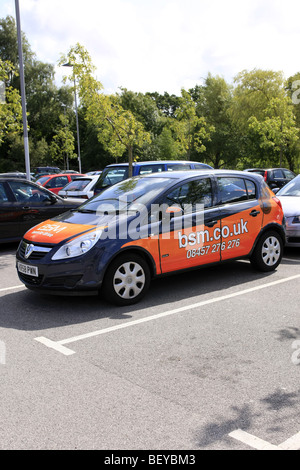 British School of Motoring BSM Learner Driver Vehicle Stock Photo - Alamy