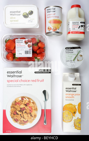 Range of essential Waitrose food Stock Photo - Alamy
