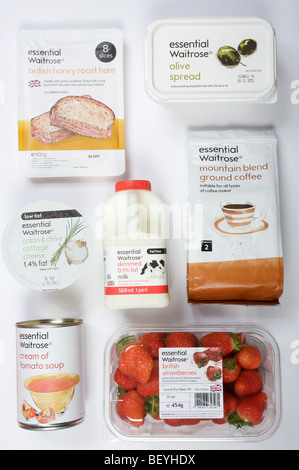 Range of essential Waitrose food Stock Photo - Alamy