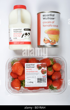 Essential Waitrose range of own brand food Stock Photo - Alamy