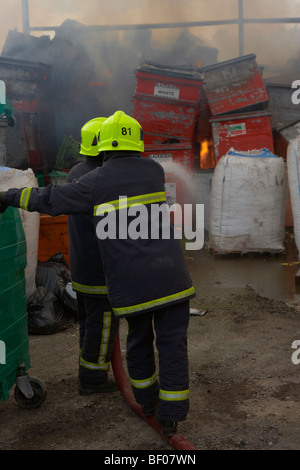 FIRE AT WASTE PAPER RECYCLING PLANT Stock Photo - Alamy