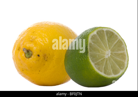 object on white - raw Lime close up Stock Photo - Alamy
