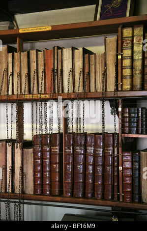 The Chained Library housed in The old Treasury of Wimborne Minster ...