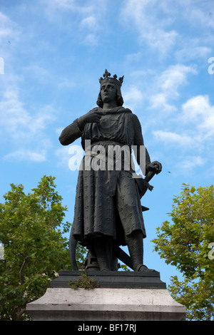 Saint Louis - Louis IX - monument statue in Aigues-Mortes, Gard, France ...