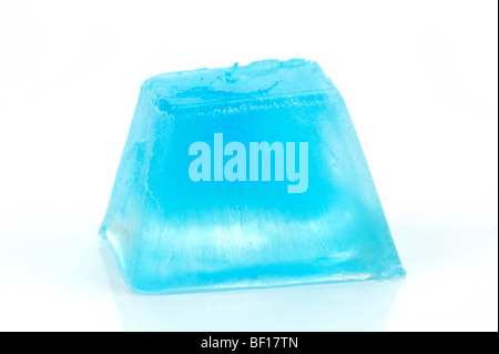 Blue ice blocks isolated against a white background Stock Photo - Alamy