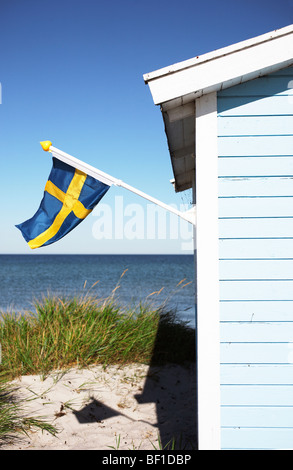 Bathing hut, Skane, Sweden Stock Photo - Alamy