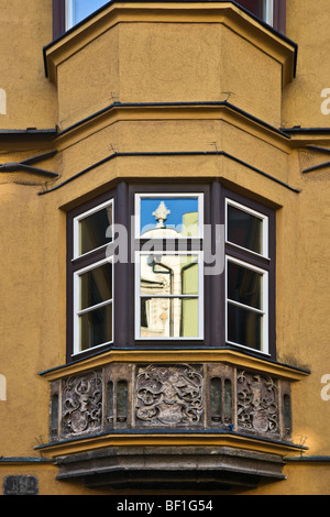 Bay windows (erker) in Innsbruck, Tirol, Austria Stock Photo - Alamy