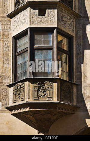 Bay windows (erker) in Innsbruck, Tirol, Austria Stock Photo - Alamy