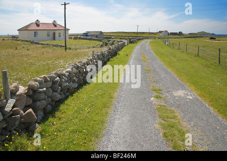 Coast at Claddaghduff with Omey Island, Connemara, County Galway ...