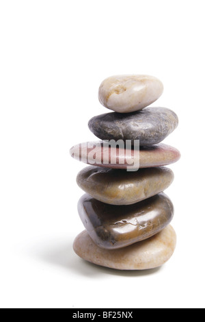 Studio still-life: stacked pebbles, stones Stock Photo - Alamy