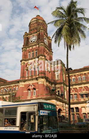 Colonial buildings in central Yangon, Myanmar Stock Photo - Alamy