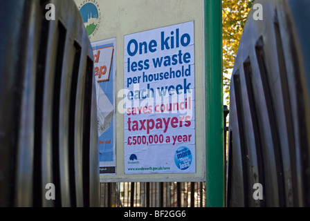poster promoting household waste reduction placed by wandsworth council ...