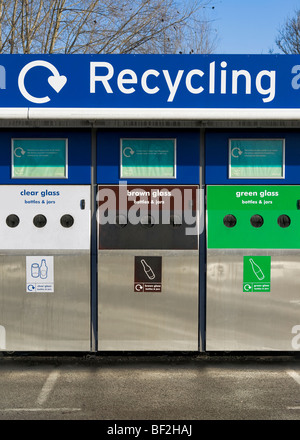 A recycling area, England Stock Photo - Alamy