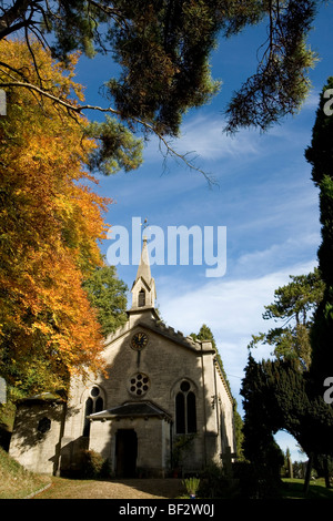 Holy Trinity church in the Cotswold village of Cold Ashton, South ...