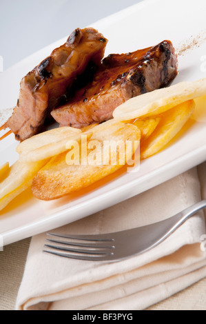 ribs and chips Stock Photo - Alamy