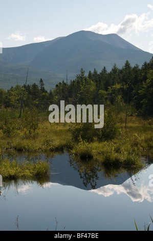 Lake and Mount Katahdin, Baxter State Park, Maine, USA Stock Photo - Alamy