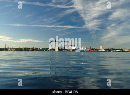Howaldtswerke-Deutsche Werft GmbH, HDW, the largest German shipyard, now ThyssenKrupp, state ...
