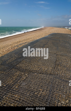 Coastal defences "Chesil Beach" Chiswell Dorset England Stock Photo - Alamy