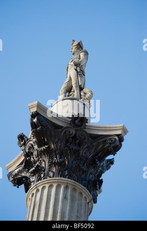 Closeup of Nelson's Column in Trafalgar Square, London Stock Photo - Alamy