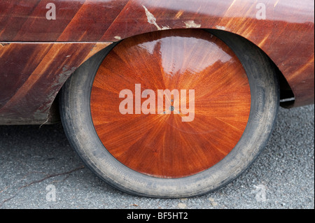 The Tryane II three wheeled wooden car by Friend Wood. Built around a ...