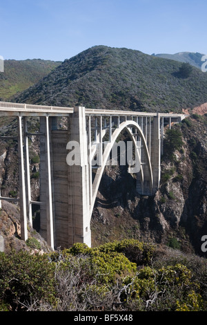 The Rocky Creek Bridge open-spandrel deck arch bridge bridge built 1932 ...