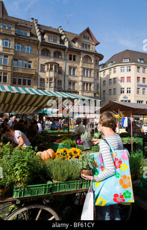 Market Stalls, Market Place, Basel, Basle, Switzerland Stock Photo - Alamy