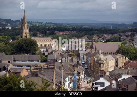 aerial view of the Lancashire town of Clitheroe, UK Stock Photo - Alamy