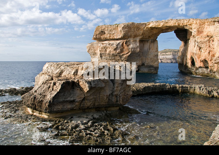 Dwerja Point Azure Window Gozo Malta sea arch natural rock Stock Photo ...