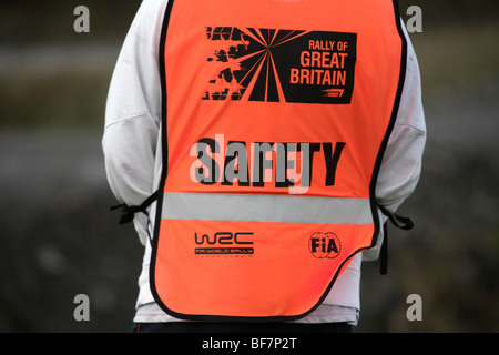 Safety Marshall, WRC GB Rally, Wales, UK Stock Photo - Alamy
