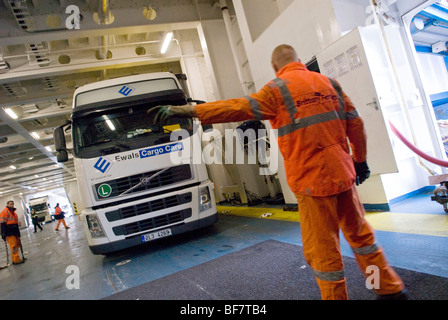 Freight on board the "Mv Cotentin" of the Brittany Ferries company ...